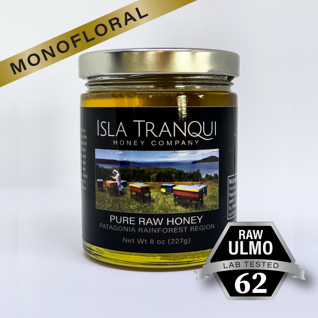 Ulmo 62 Raw Honey from Patagonia Rainforest | Isla Tranqui